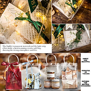 BadenBach 20 PCS Clear Gift Bags with Handles,6.3" x 9.8" x 3.1",Small Gift Bags Clear Goodie Bags Plastic Gift Bags with Handles for Wedding Birthday Baby Shower Party Favors Halloween Christmas