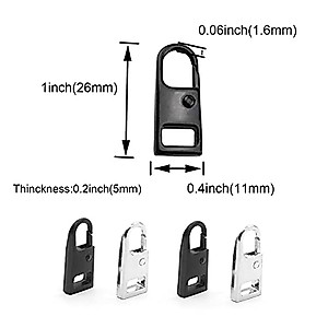 Zipper Pull Tab Replacement Metal Zipper Handle Mend Fixer for Suitcases Luggage Backpacks Coat Boots