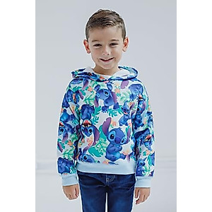 Disney Lilo & Stitch Little Girls Fleece Pullover Hoodie Blue 6