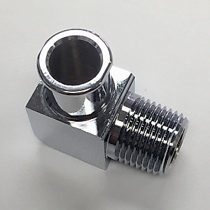 Chrome Aluminum 90 Heater 3/4" Hose Fitting x 1/2" NPT