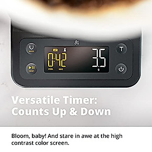 Greater Goods Digital Coffee Scale - for The Pour Over Coffee Maker | Brew Artisanal Java on a Coffee Scale with Timer | Great for French Press and General Kitchen Use | Designed in St. Louis