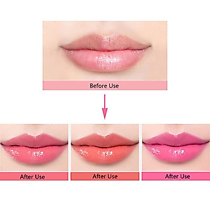 BINGBRUSH 3 Pcs Color Changing Change Lipstick Lip Balm,Korean Magic Lipstick Color Change Changing Lip Tint Tinted Stain Gloss Balm Long Lasting Waterproof Moisturizer Lipstick Set for Women