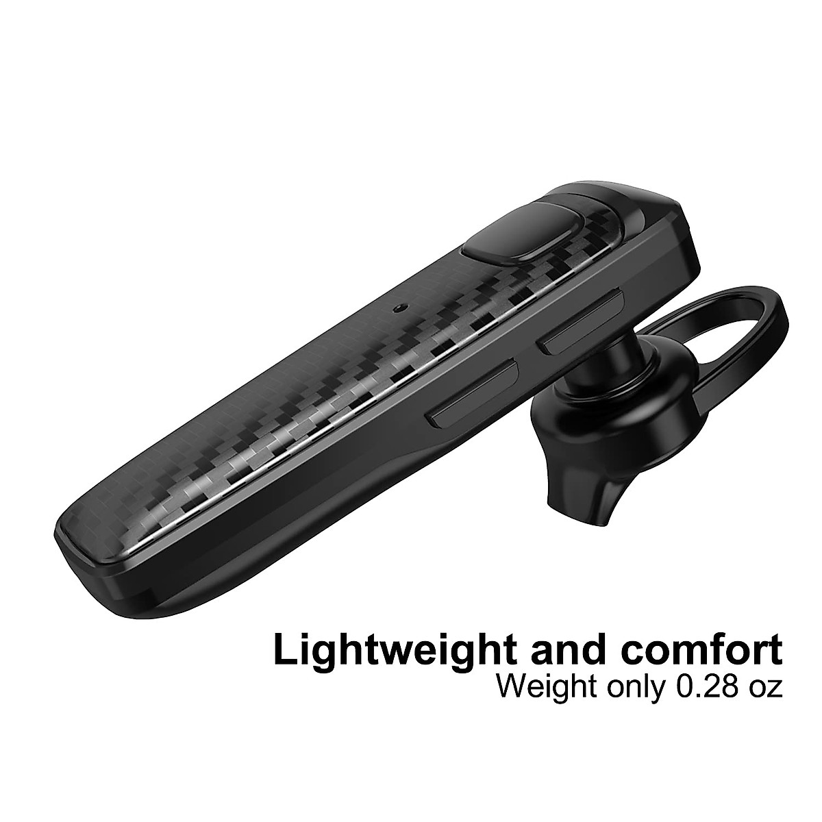 SHNOKER Bluetooth Headset V5.0 Wireless Bluetooth Earpiece,Hands-Free Earphones with Noise Cancellation Mic for/Business/Office/Driving, Compatible with iPhone and Android,Ultralight earphones