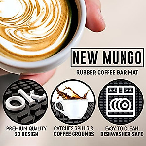 New Mungo Coffee Bar Mat - Coffee Bar Accessories for Coffee Station, Coffee Accessories, Coffee Bar Decor, Coffee Decor - Ok, But First Coffee Maker Mat for Countertops - Rubber Mat - 18”x12”