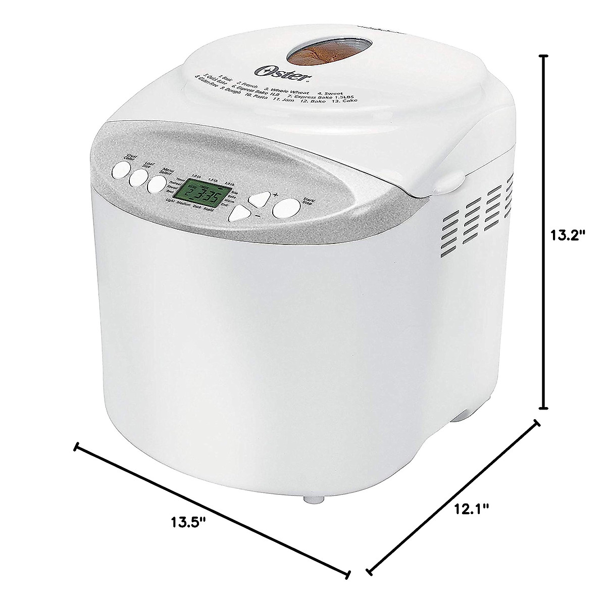 Oster Expressbake Bread Maker with Gluten-Free Setting, 2 Pound, White (CKSTBR9050-NP)