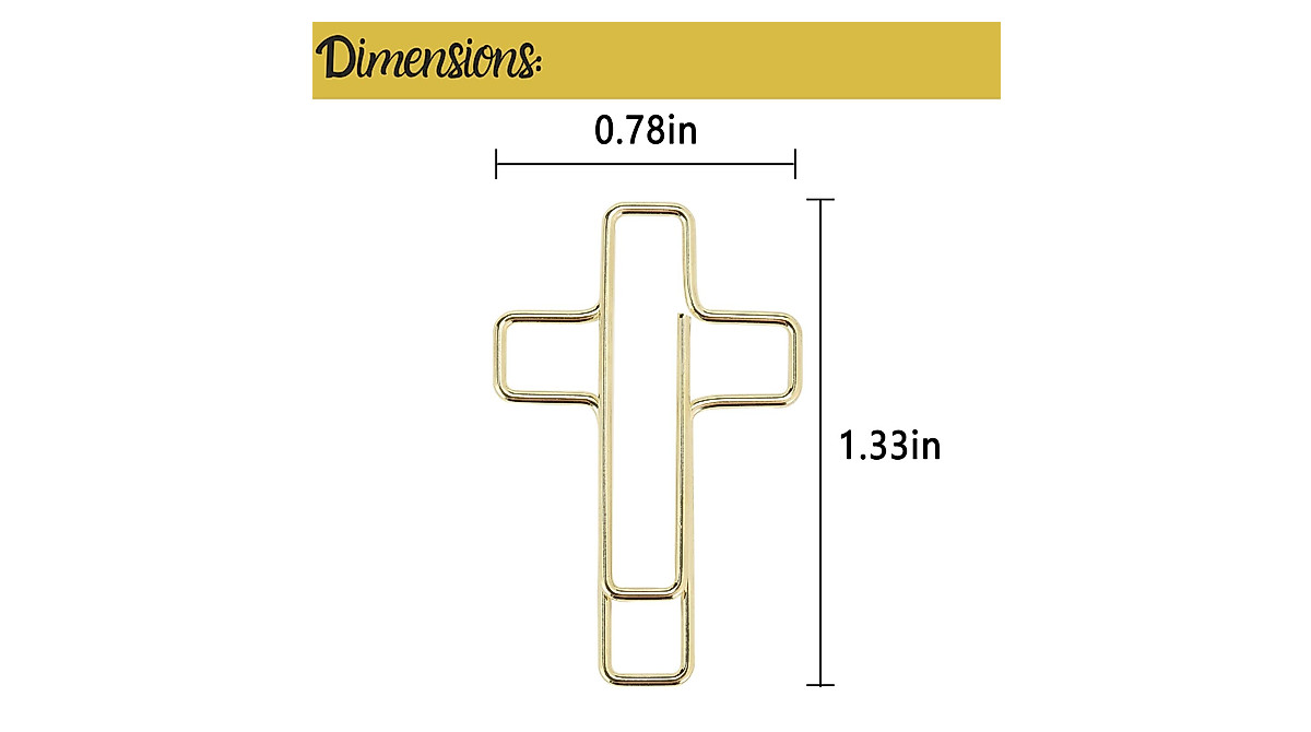 Cross Paper Clips for Bible & Journaling | Gold & Rose Gold