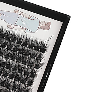 Dedila Large Tray-Grafted Wide Stem Individual False Eyelashes Thick Base 120 Clusters D Curl Natural Long Volume Eye Lashes Extensions Dramatic Look 8-20mm Available (16mm)