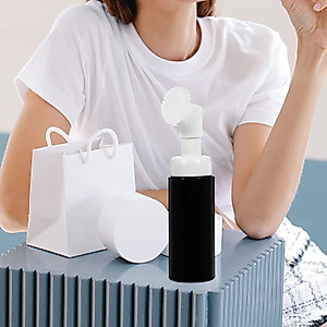 Foaming Dispenser 3Pcs Foaming Soap Dispenser Empty Facial Foam Bottle Hand Soap Containers with Foam Massage Clean Brush Head for Home Bathroom 100ml 30ml