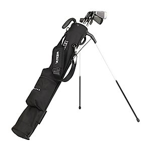 HELIX Lightweight Portable Golf Carry Bag with Shoulder, Practice Sunday Bag (Black)