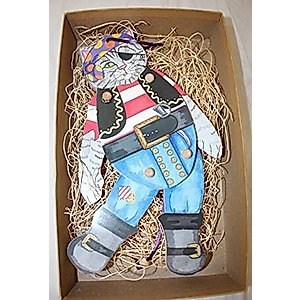 Vintage Cat Pirate Toymakers Jumping Jacks Terrie Floyd Laughing Moon Folk Toys 1995 New In Box