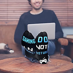 Christmas Stocking Stuffers Gaming Socks - Funny Gaming Gifts for Teen Boys Men Birthday Gifts for Women Him Gamer Socks