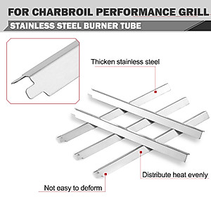463448021 Grill Replacement Parts Heat Tent Burners for Charbroil Performance Grill Parts 5 Burner 463449021 463451022 463455021 463450022 G327-2100-W1 Heat Shield G325-0002-W1 Burner Tube Replacement