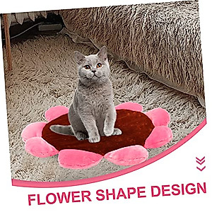ABOOFAN Pet Mat Cat Mat for Food Household Cleaner Plush Sofa Dog Mat Funny Doormat Small Pet Bed Washable Pet Pad Small Dogs Mat Warm Cat Bed Crystal Velvet to Sleep Plush Dog