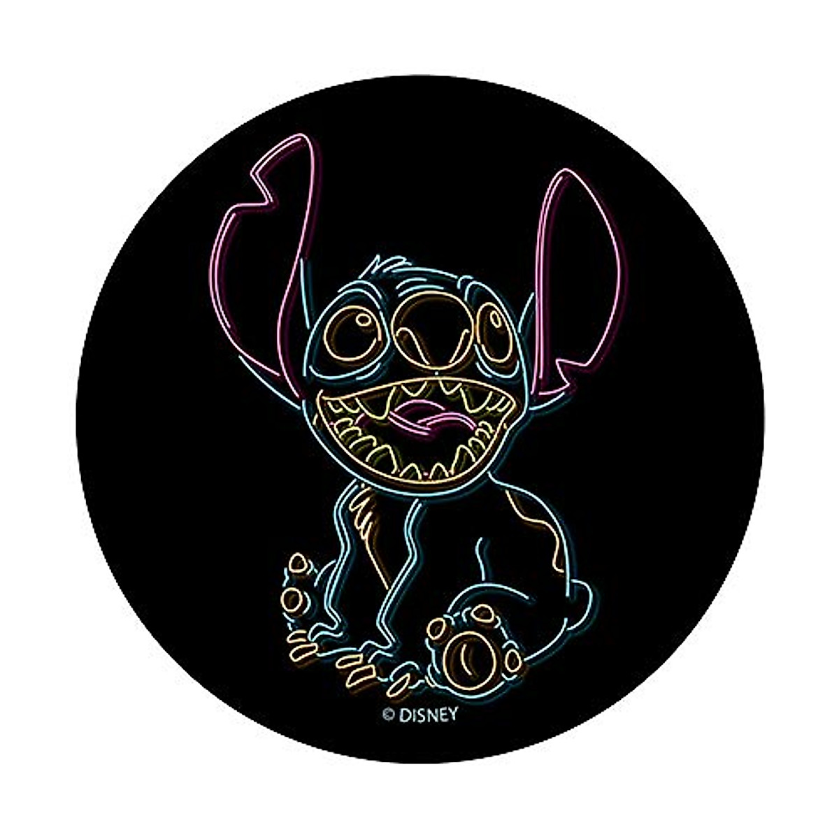 Disney Lilo & Stitch Neon Line Art PopSockets PopGrip: Swappable Grip for Phones & Tablets