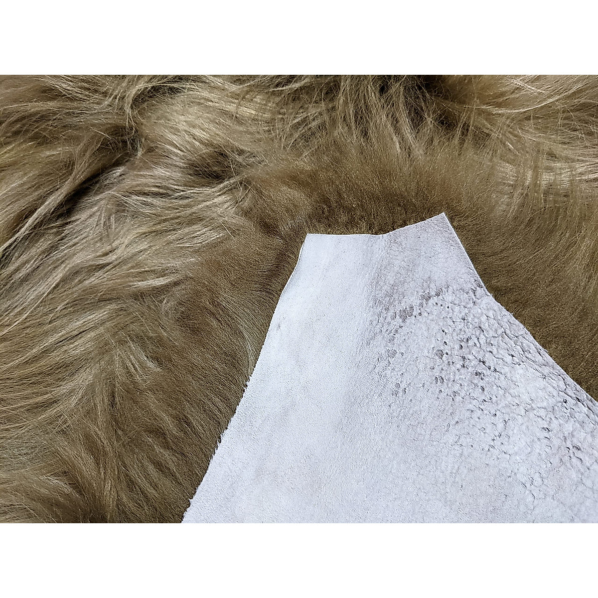 Home Collezione by Salvani Sheepskin Rug Throw Genuine Icelandic (Frosted Brown Curly)