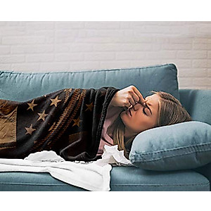 Wesern Cowboy Throw Blanket 4th of July Blanket Farmhouse Flannel Fleece Throws,Vintage Hat Boots Lightweight Fuzzy Warm Soft Blankets,American Flag Patriot Plush Cozy Sofa Blanket-All Seasons Use