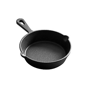 EDGING CASTING Pre-Seasoned 4.7-Inch Mini Cast Iron Skillet 3 Pack, Frying Pan, Indoor& Outdoor Use