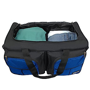 Dejuno 20-Inch Carry-on Rolling Duffle Bag, Blue, One Size