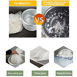 Rice Net,43" x 43" Sushi Rice Cooking Net,Non-Stick Rice Cooker Napkin,Reusable Home or Commercial Rice Net Napkin,Cooking Steam Cloth,Bamboo Steamer Mat Cloth 1PCS