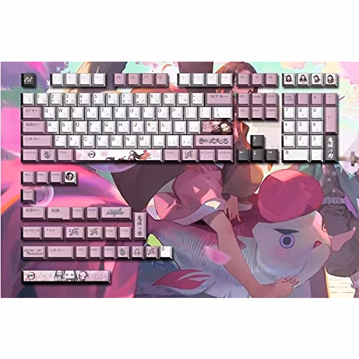 Two-Dimensional PBT Sublimation Original Factory extensive Universal Mechanical keycaps (Midouzi keycap 135 Keys)