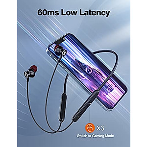 Rythflo Bluetooth Headphones,V5.2 Wireless Bluetooth Earbuds w/Mic in-Ear Magnetic Neckband Earphone 30Hrs Playtime, IPX7 Sweatproof Deep Bass Headset for Phone Call Music Sports