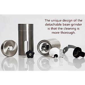 SFXFJ Manual Burr Coffee Grinder - Adjustable Settings for French Press, Espresso, Drip Coffee, Turkish Brew - Stainless Steel Handheld Grinder