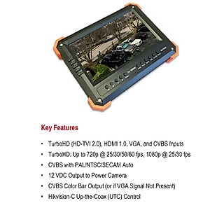 HIKVISION DS-TT-X41T 7" TFT Active Matrix LCD Test Monitor