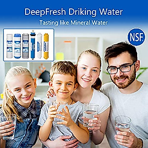 DeepFresh 5 Micron 10" x 2.5" Whole House Sediment Water Filter Replacement Cartridge Compatible with Any 10 inch RO Unit for Removal of Sand, Silt, Dirt (8 Pack, 5 Micron)