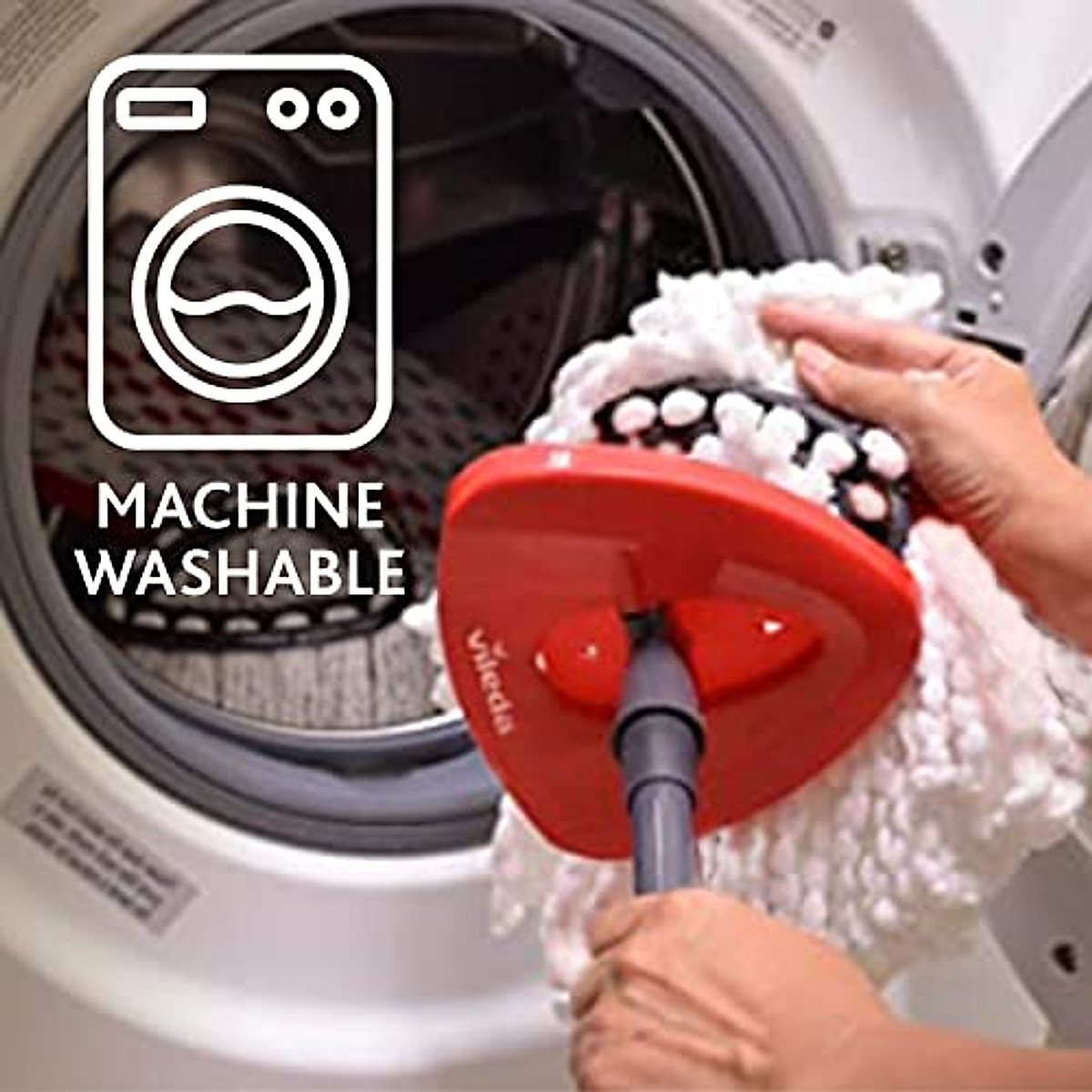 Vileda EasyWring and Clean Turbo Classic Microfibre Mop Refill Head, Pack of 2