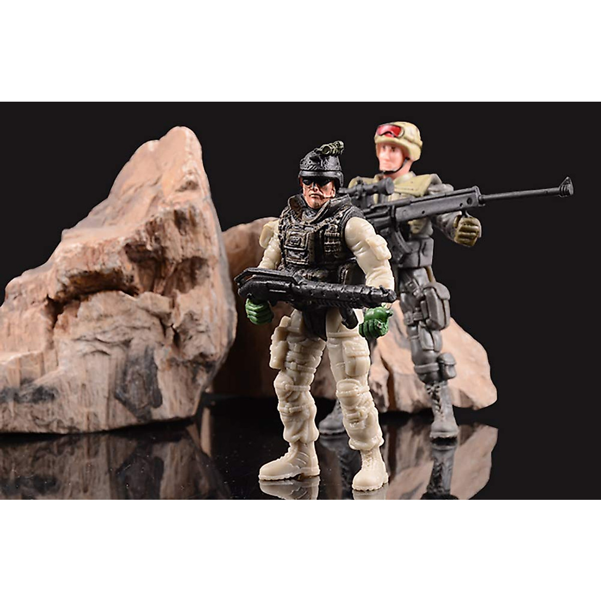 HAPTIME Military Action Figure Play Set for Kids - Army Men Soldiers Toys for Boys and Girls Ages 3-9 (SWAT Team Edition)