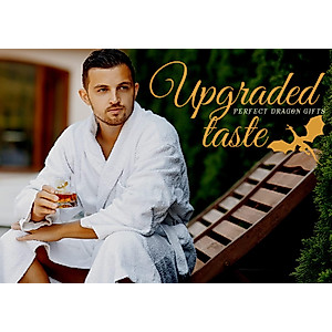 Onebttl Dragon Gifts, Dragon Whiskey Glass for Men, Dragon Lover Gifts, Always Be Yourself Unless You Can Be A Dragon, Gifts for Boyfriend, Coworker, Friends, Son (8.5oz/245ml)