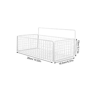 CONGARTENO Bathroom Storage Shelf Kitchen Organizer Self-Adhesive Storage Rack Storage Shelves Wall Mount Rack Iron Storage Rack White