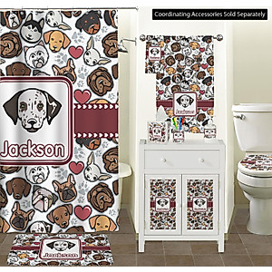 RNK Shops Personalized Dog Faces Waste Basket - Double Sided (Black)