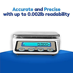 Penn Scale PS-10 Digital Kitchen Portion Scale - 11lb Electric Kitchen Scale with 0.002lb Readability - Removable Platter & LCD Display - Lb, Oz, G Unit Conversion (AC & Battery Powered)