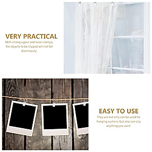 ULTNICE Drapery Hooks Stainless Steel Curtain Clips Hooks Small Patio Awining Lights Hanger Siding Clips for Hanging Tablecloth Towel Bathroom 60pcs Metal S Hooks