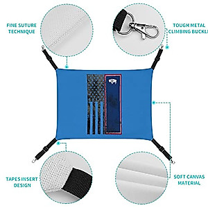 USA Wyoming State Flag Pet Hammock Comfortable Adjustable Hanging Bed for Small Animals Dogs Cats Hamster