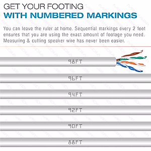 Mediabridge Pure Copper Cat6 Cable (500 Feet, White) - 10Gbps Ethernet, Solid, in-Wall Rated, w/Premium Snagless Pull-Out Box - (Part# C6-500-WHITE)