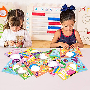 MALLMALL6 36Pcs Make a Easter Bunny Gnome Sticker Game DIY Art Crafts Your Own 6 Kinds Cartoon Characters Stickers Mixed and Matched Games Decorations Party Favors Birthday School Supplies for Kids