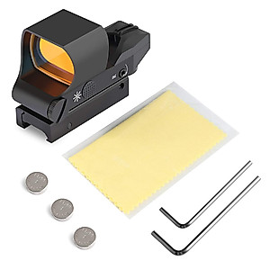 Feyachi RS-30 Reflex Sight, Multiple Reticle System Red Dot Sight with Picatinny Rail Mount, Absolute Co-Witness