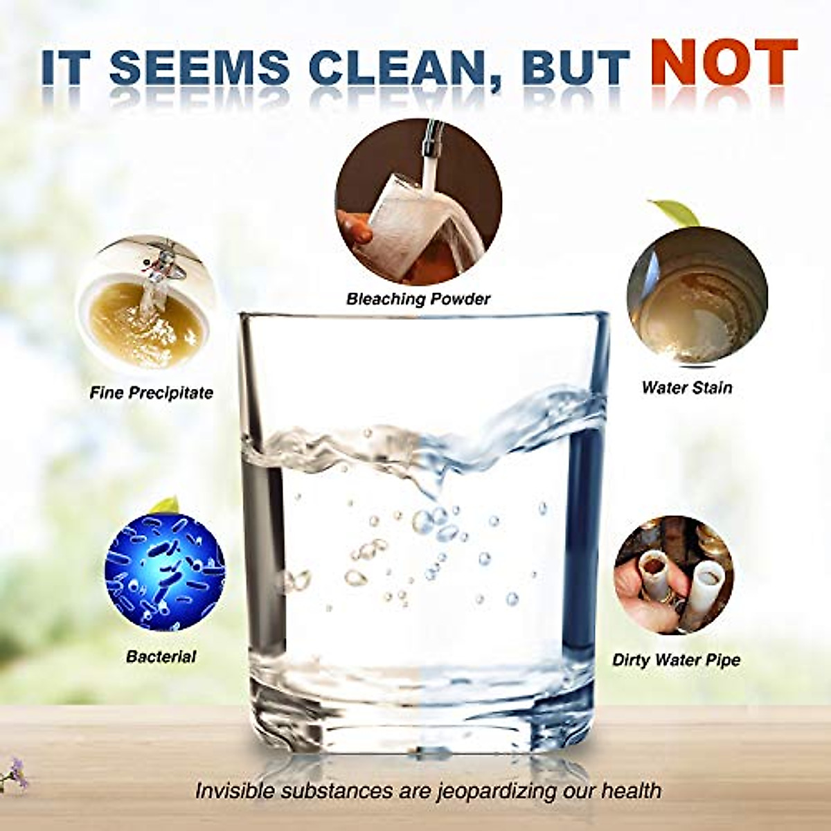 Membrane Solutions 5 Micron 2.5" OD x 20" Length Sediment Water Filter String Wound Polypropylene Cartridge for Whole House Filter Systems - 6 Pack