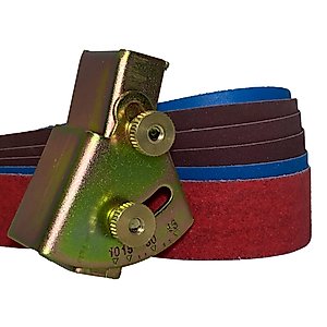 Knife Sharpening Angle Guide fits 1X30 Belt Sander with Assorted 6 Pack of 1X30 Sharpening Sanding Belts