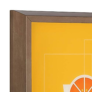 Kate and Laurel Blake Old Fashioned Cocktail Framed Printed Glass Wall Art by Amber Leaders Designs, 16x20 Dark Gold, Chic Mid-Century Wall Decor