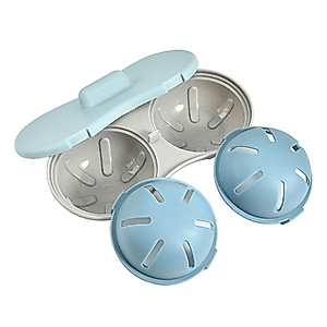 jyibinee Poached Egg Maker, Microwave Double Egg Poacher Maker with Lid, Detachable Drain Basket Pp Poached Egg Cooker Steamer Kitchen Gadget Orange