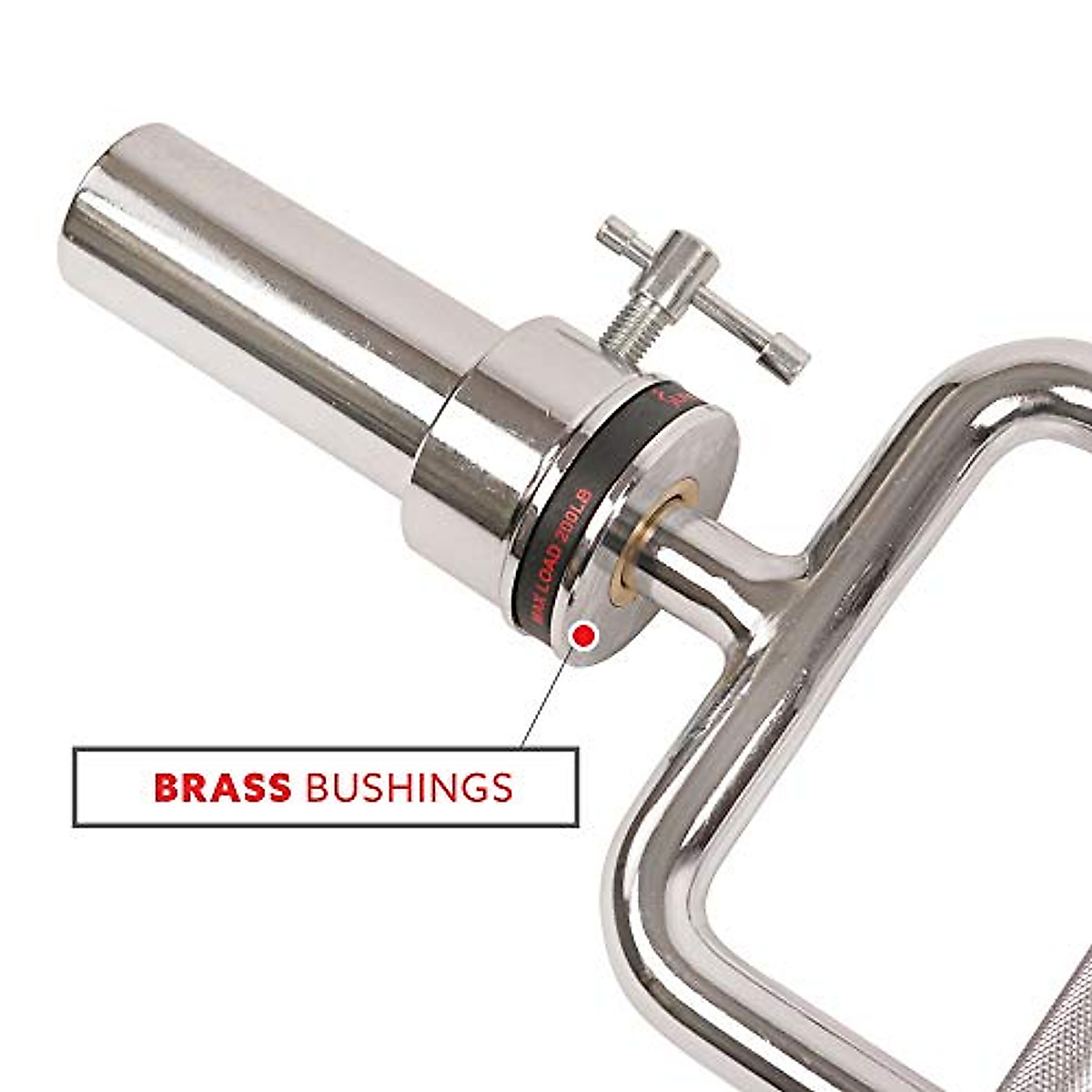 Sunny Health & Fitness 34" Olympic Triceps Bar with Ring Collars, Small