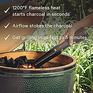 Looft Lighter X | Next Generation Cordless Charcoal Starter | Super Heated air reaches 1200°F in 60 sec | Lights All Fuels: briquettes, Fireplace logs, and More