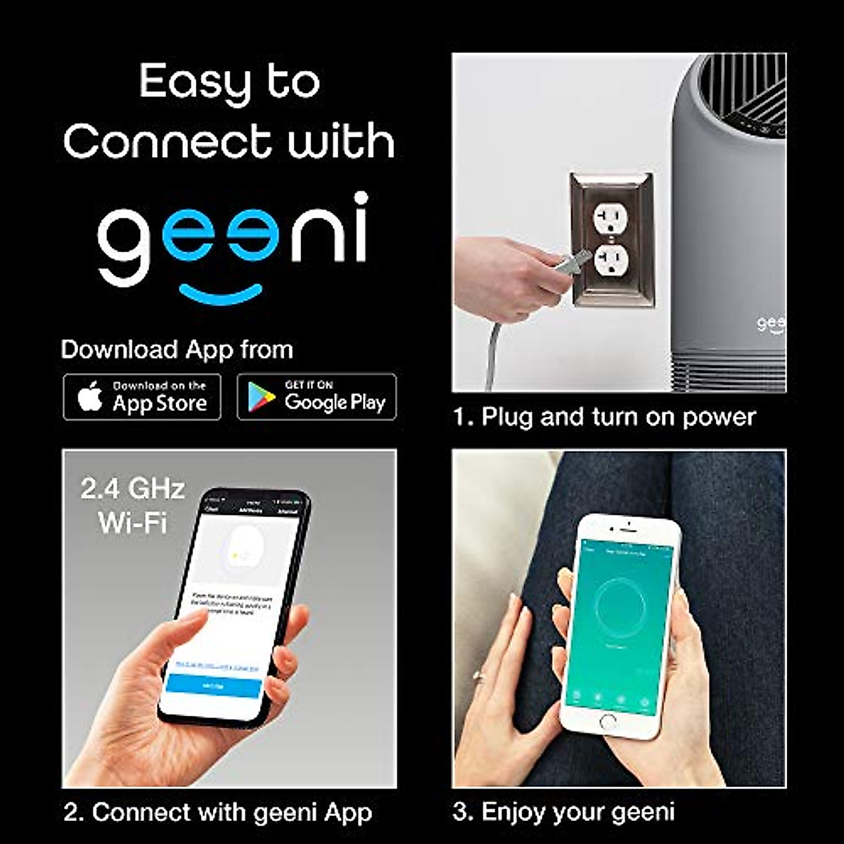 Breathe XL Smart Air Purifier, Grey