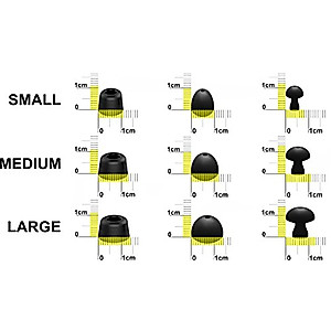 NICKSTON N-1 Assorted Ear Tips Set Compatible with in Ear Earphones with 2.0mm to 3.5mm Nozzle Attachment - Replacement Adapters Gels Buds with Box Organizer and Cleaning Tool