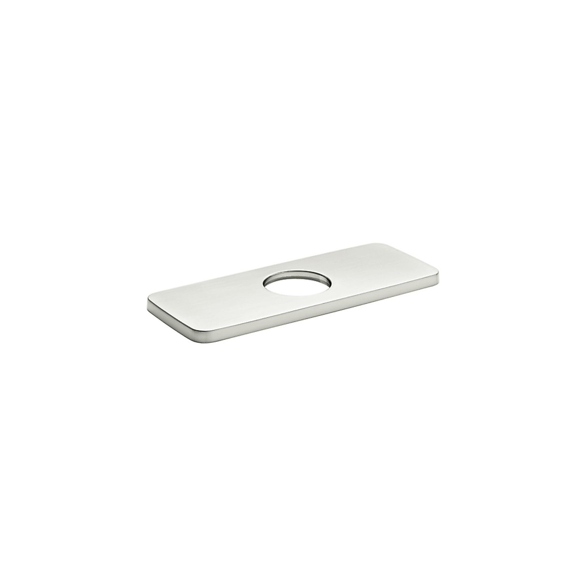 hansgrohe Base Plate for Modern Single-Hole Faucets, 6" Upgrade 6-inch Modern Base Plate for Bathtub Faucet in Brushed Nickel, 04565820