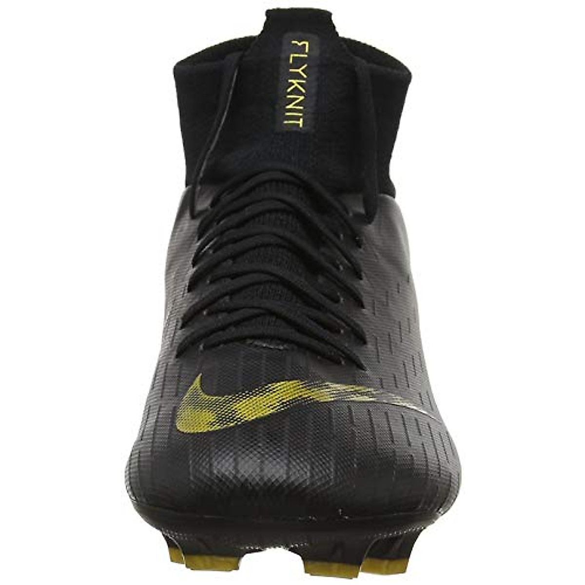 NIKE Men's Footbal Shoes, Black Black MTLC Vivid Gold 077, 9.5