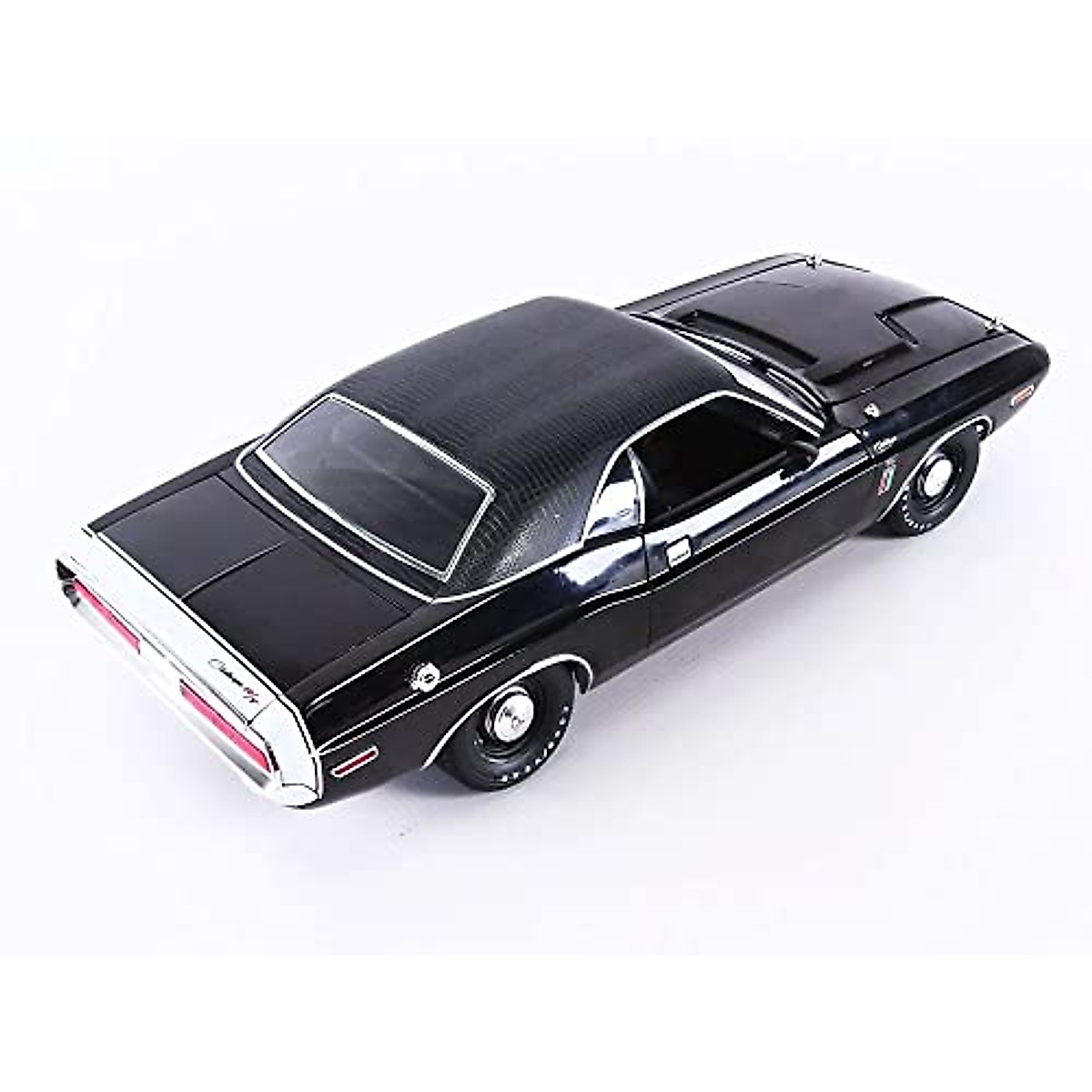 1970 Challenger R/T 426 HEMI The Black Ghost Black with White Tail Stripe 1/18 Diecast Model Car by Greenlight 13614